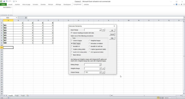 Faire un kappa de Fleiss sur Excel - Michaël Val, Ostéopathe D.O. à Brunoy